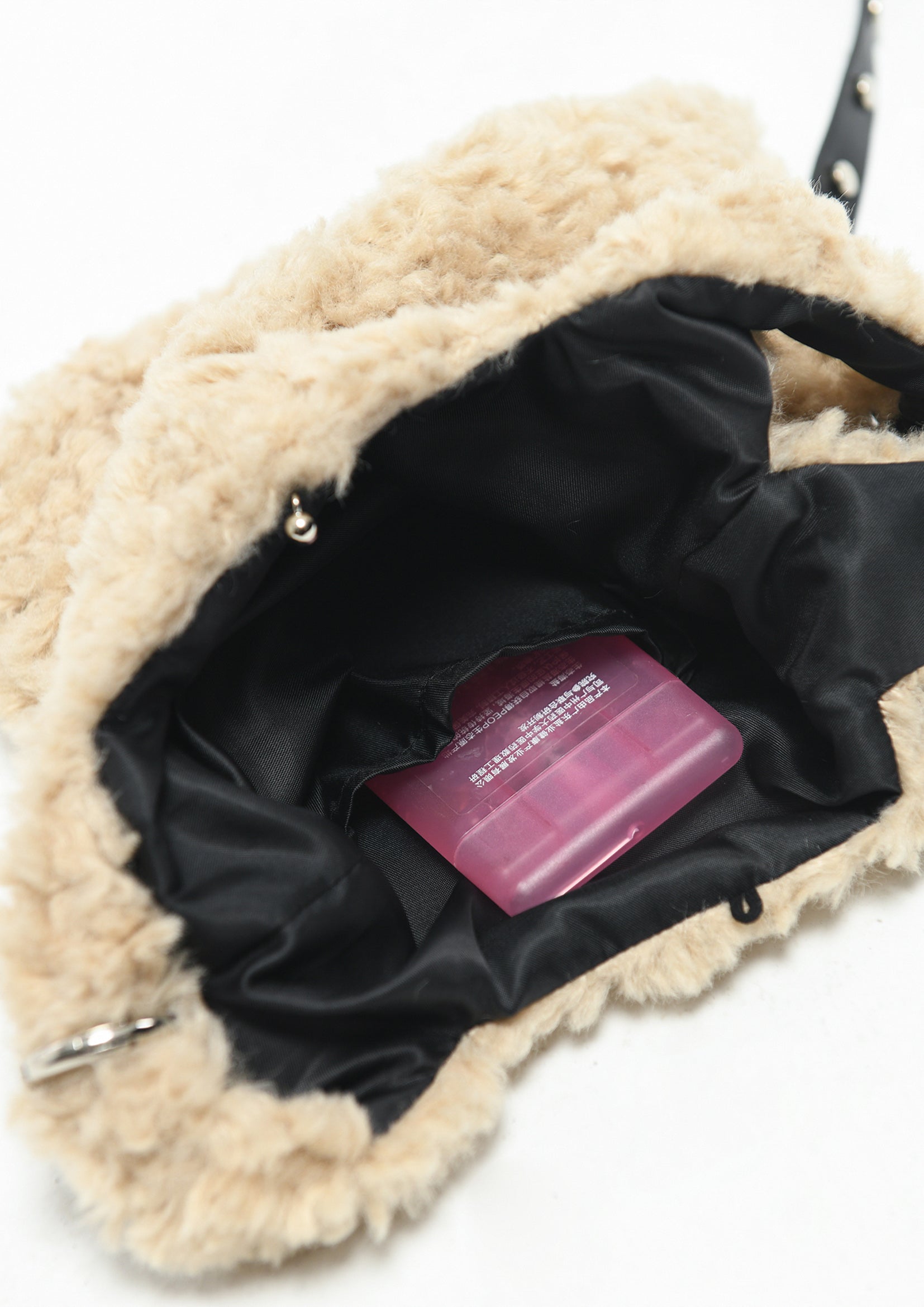 Fluffy mini tote bag - pink – Future Fusion Online