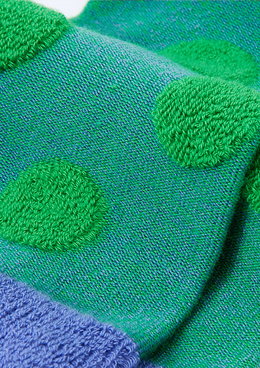 Terry polka dot mid-calf socks - sea green – Future Fusion Online